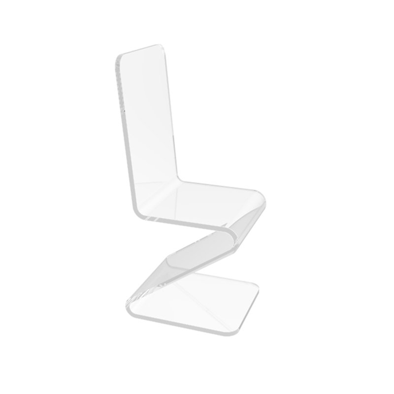 Everly Quinn Chair Clear Ghost Acrylic Z LED Design 10035 2 Returned Unit Wayfair